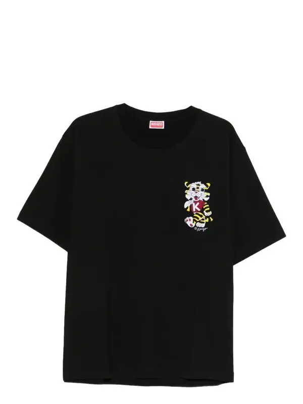 Kenzo Wild Tiger Embroidered T-shirt - Black
