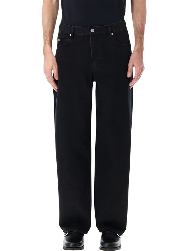MARANT Relaxed Fit Mid-rise Wide Leg Jeans - Faded Black