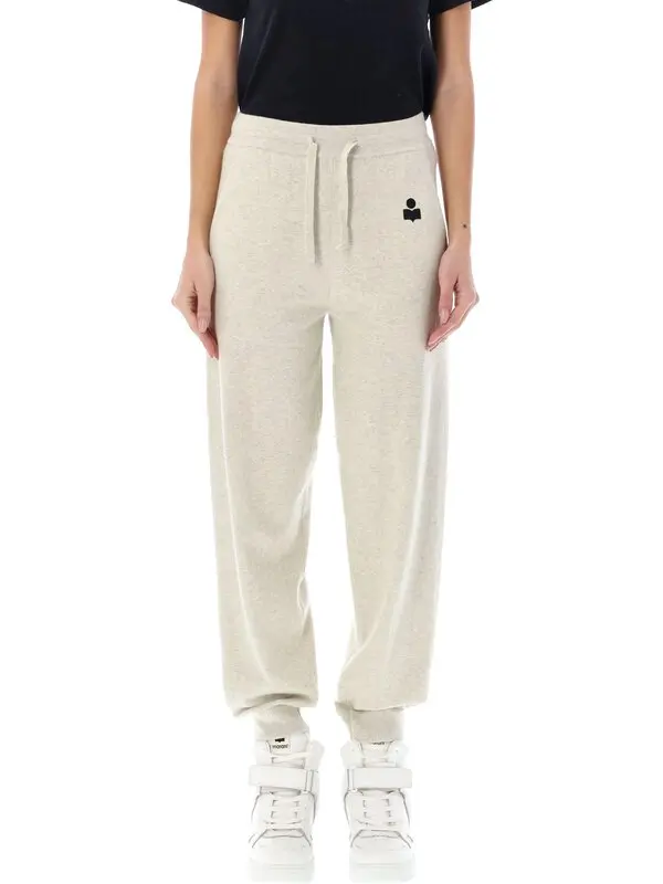 MARANT ETOILE Kira Intarsia-knit Track Pants - Grey