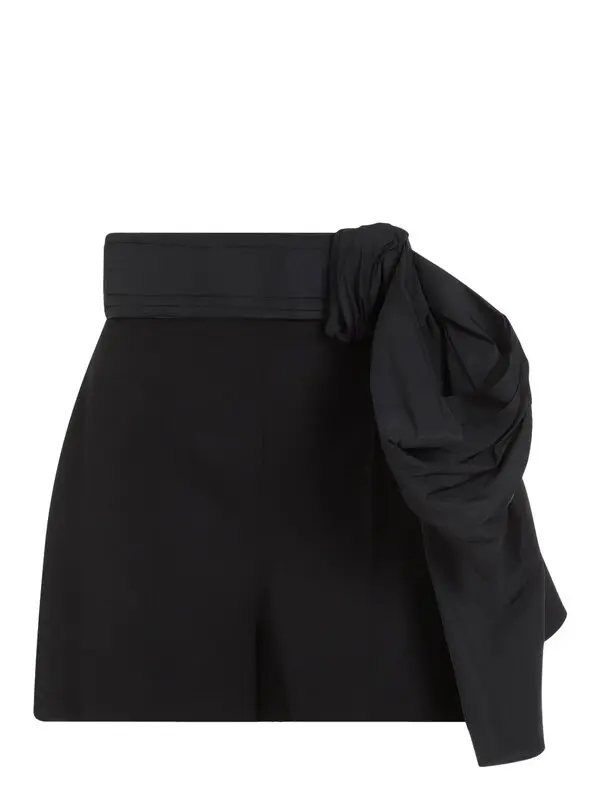 Alexander McQueen Oversize-bow Tailored Shorts - Black