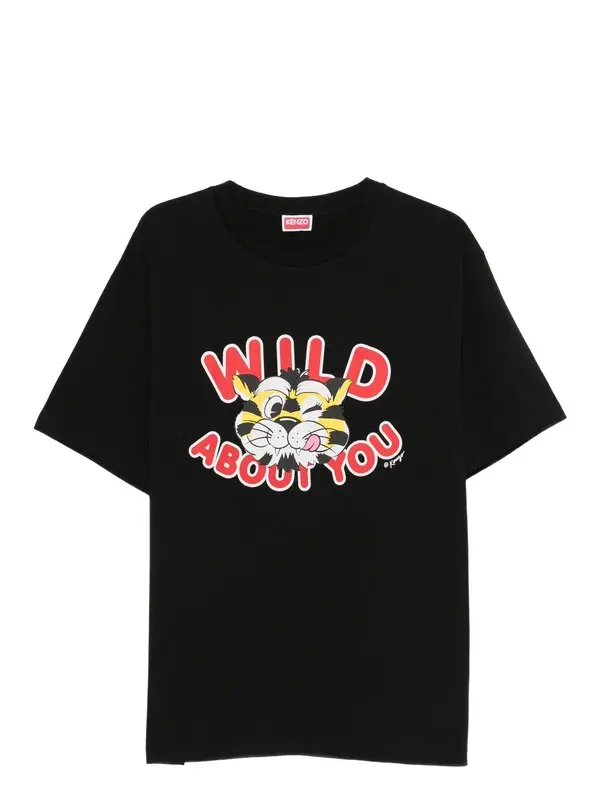 Kenzo Wild Tiger Graphic T-shirt Size - Nero