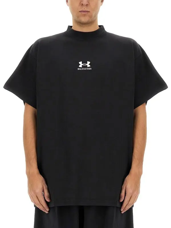 Balenciaga Oversized Cotton T-shirt - Black