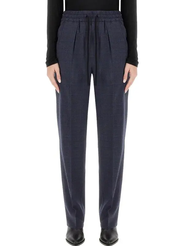 MARANT ETOILE Priska Wool Blend Pants - Blue