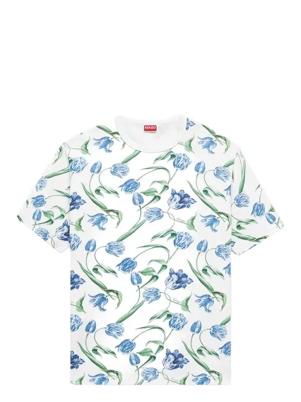 Kenzo Tulip Print T-shirt Size - Bianco