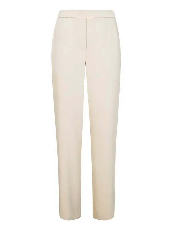 Elisabetta Franchi Trousers With Statement Belt - Beige