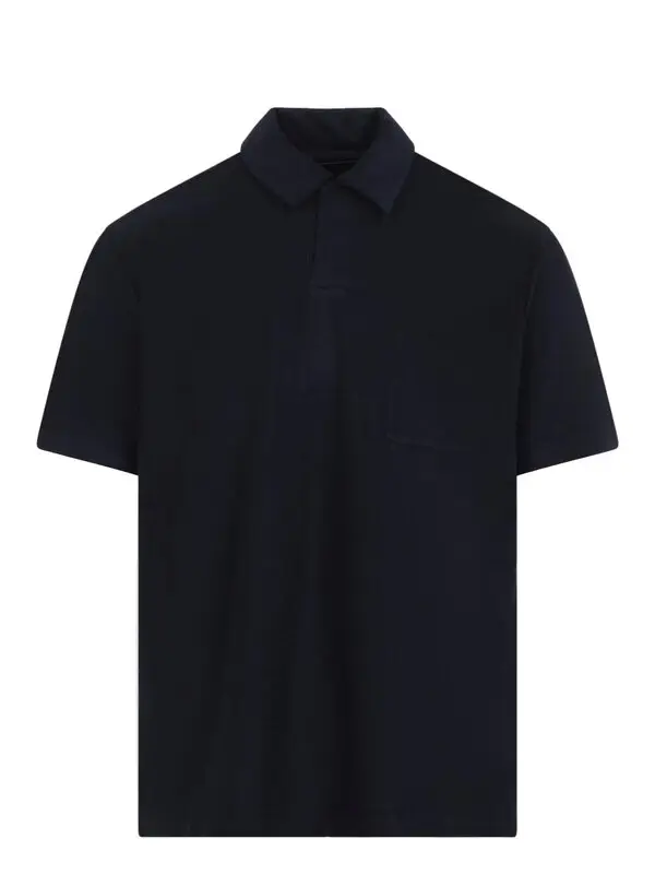 Ralph Lauren Purple Label Pocket Polo Shirt - Blue