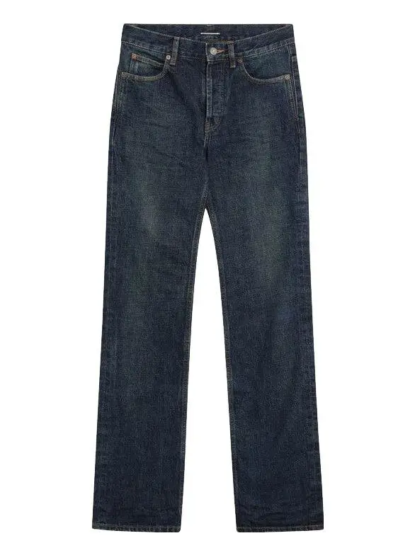 Saint Laurent Nico Low-rise Straight Jeans - Blue