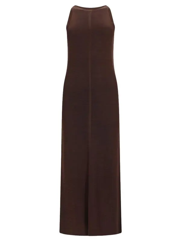 Loulou De Saison Ribbed Knit Maxi Dress - Brown