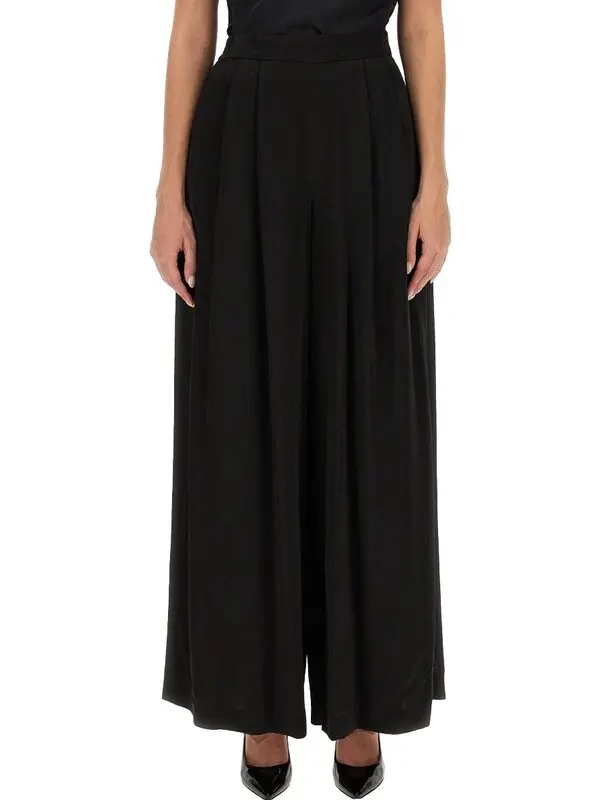 Fabiana Filippi Spoleto Trousers In Bi-stretch Fresco Wool - Black