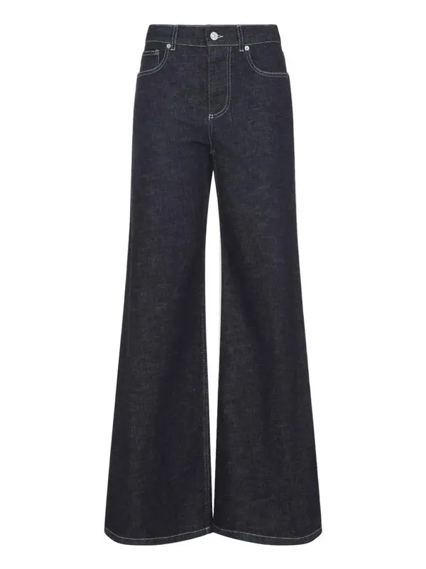 Marni Embroidered Trousers - Blue