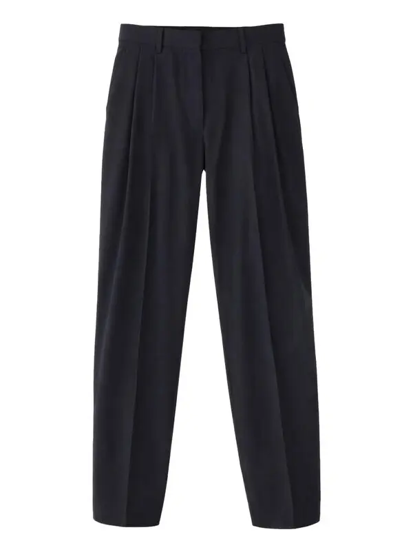 Fabiana Filippi Pleated Wool Blend Trousers - Blue