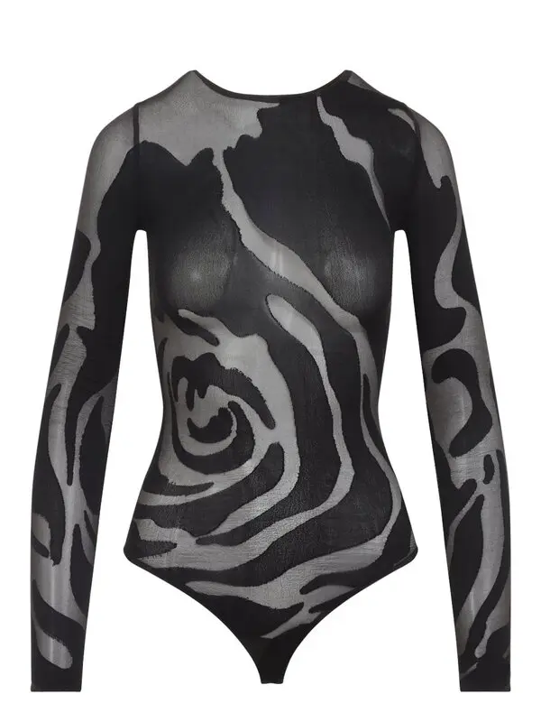 Wolford Rose Shadow String Bodysuit - Brown