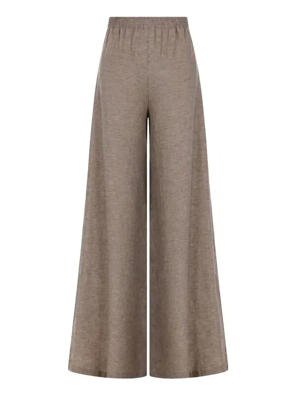 Fabiana Filippi Linen Wide-leg Pants - Grey