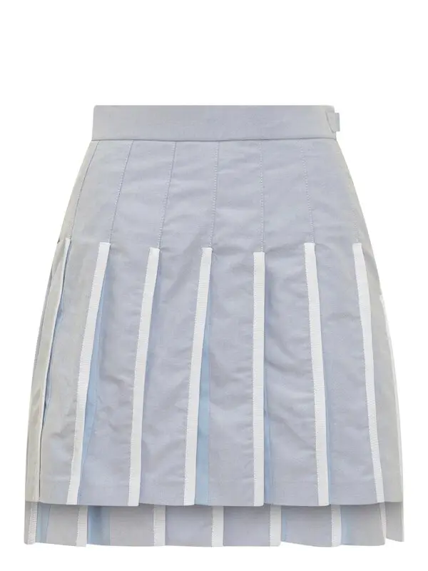 Thom Browne Pleated Mini Skirt - Lightblue