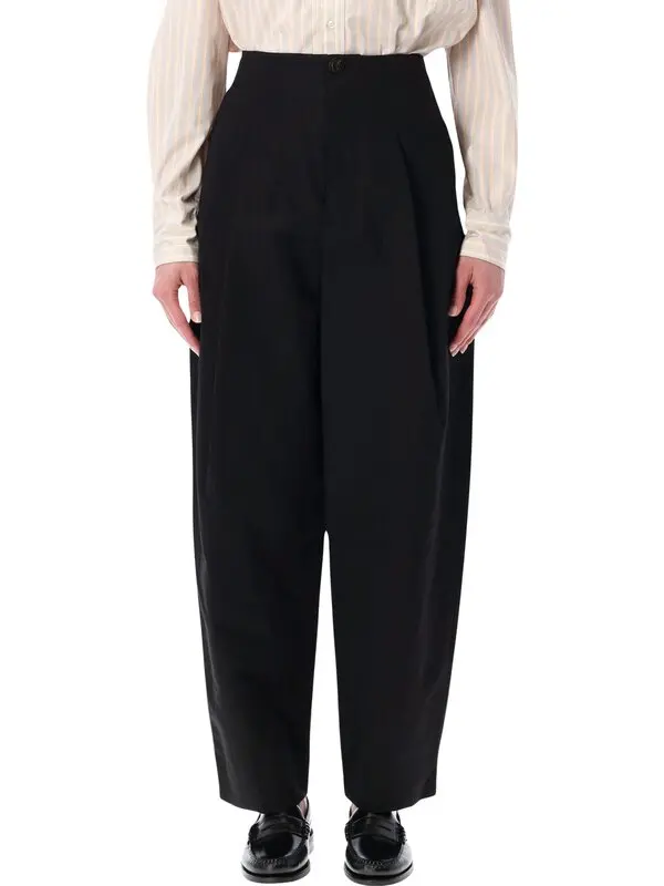 Soeur Elevated High-rise Balloon Trousers - Black