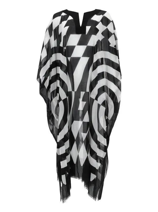 Dries Van Noten Printed Cotton Kaftan Dress - Multicolour