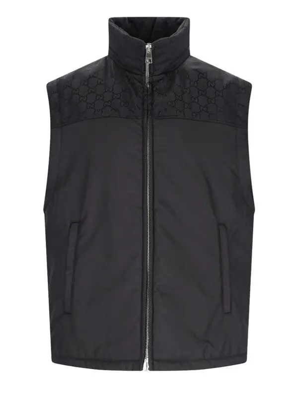 Gucci Gg Heavy Nylon Gilet - Black