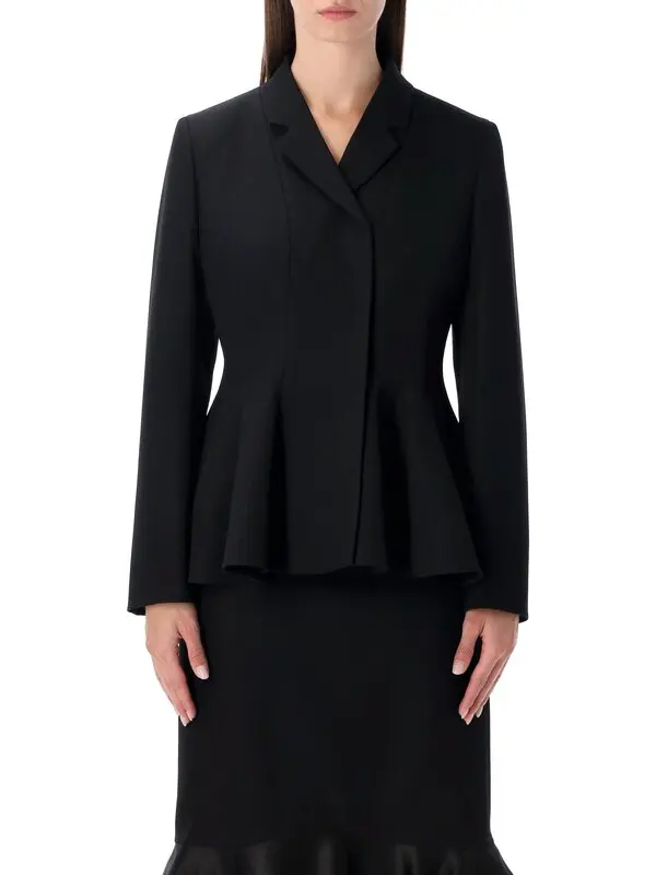 Fendi Wool Double-breasted Blazer - Black