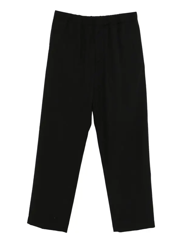 LARDINI Pure Virgin Wool Tailored Trousers - Nero