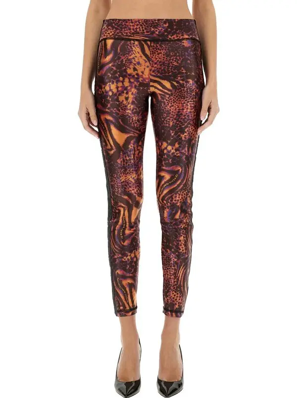 Versace Animal Print Slim Fit Leggings - Multicolour