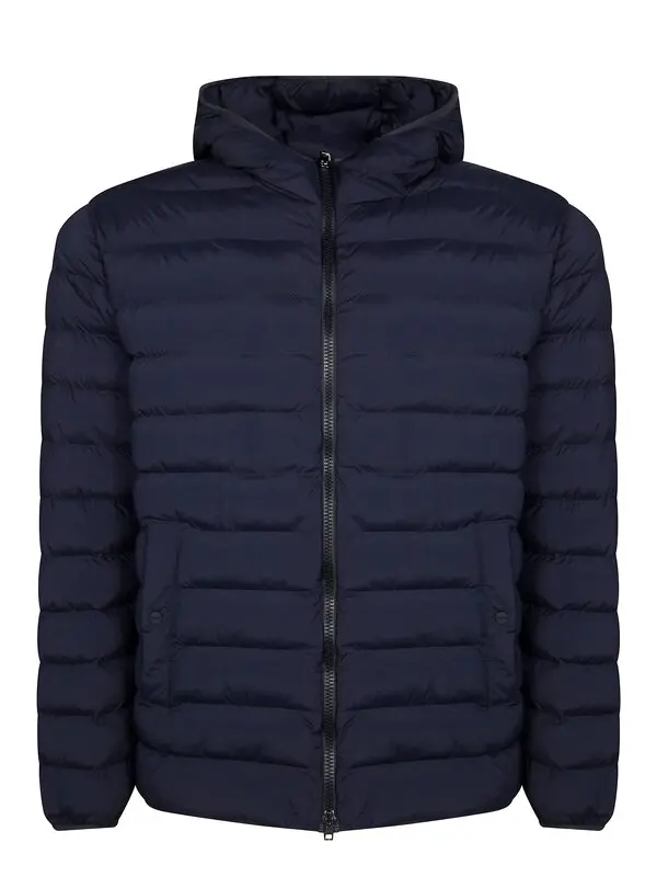 Herno Packable Hooded Bomber Jacket - Blu