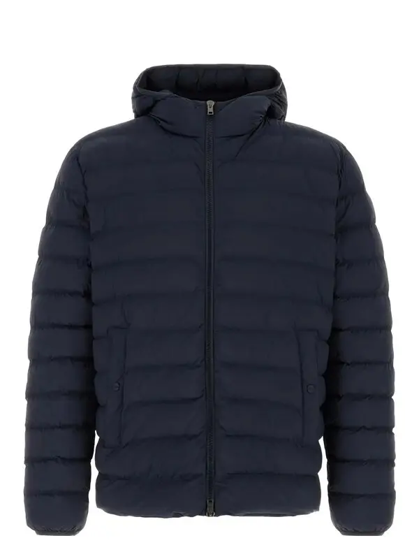 Herno Quilted Down Jacket With Hood - Blu