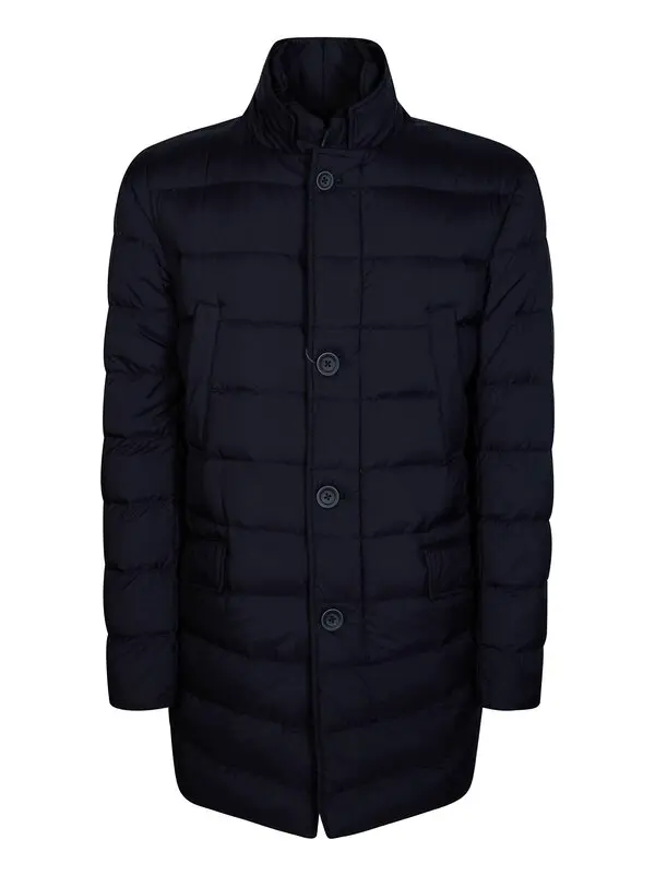 Herno Quilted Stand Collar Jacket - Nero
