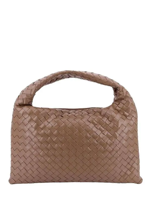 Bottega Veneta Small Woven Leather Handle Bag - Beige