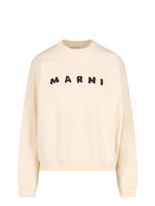 Marni Logo Crewneck Sweatshirt - White