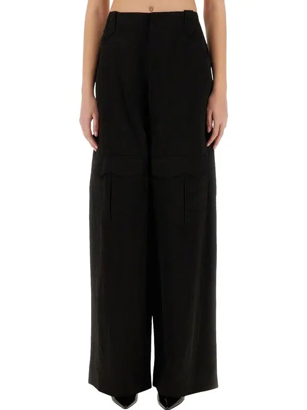 TOM FORD Satin Cargo Trousers - Black