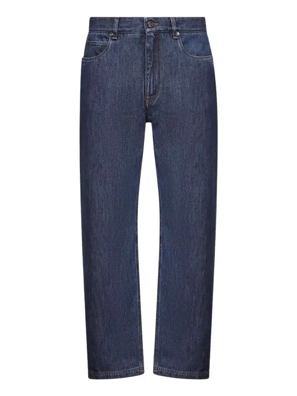 Fendi High Waist Denim Jeans - Denim Blue