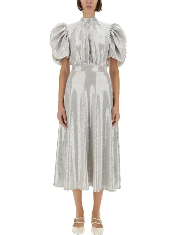 ROTATE BY BIRGER CHRISTENSEN Sequined Midi Dress - Grey