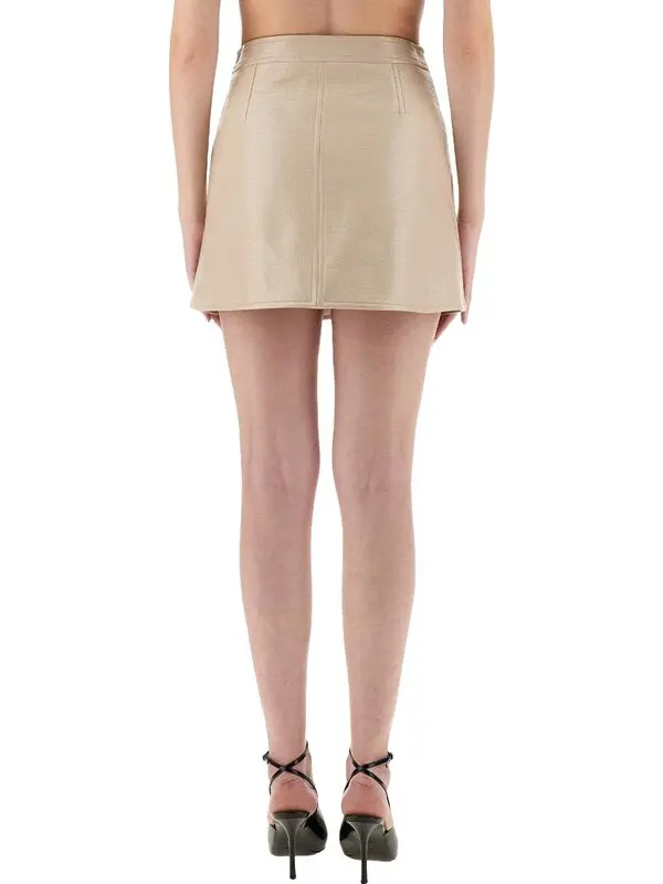 COURREGES Vinyl Mini Skirt - Beige