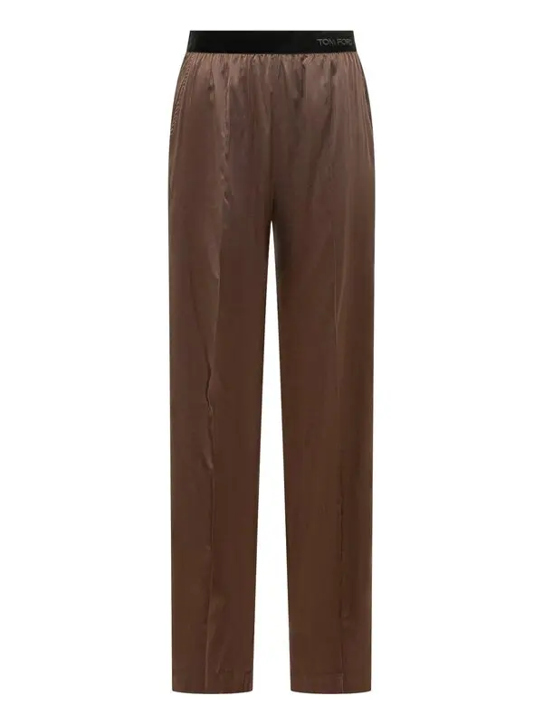 TOM FORD Silk Tailored Trousers - Cinnamon