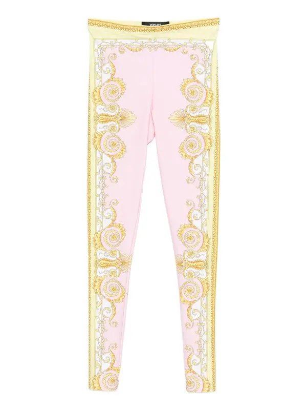Versace Baroque Print Stretch Mini Trousers - Pink