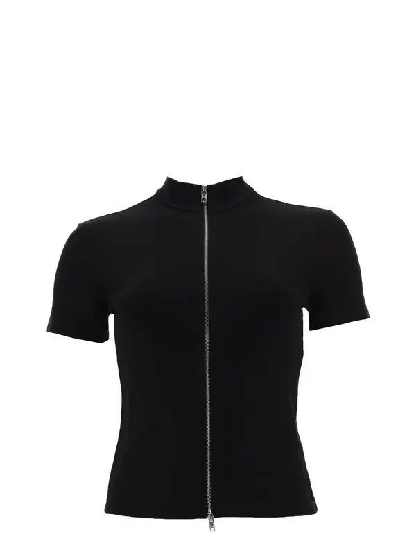 Alexander Wang Rashguard Mock Neck Top - Black