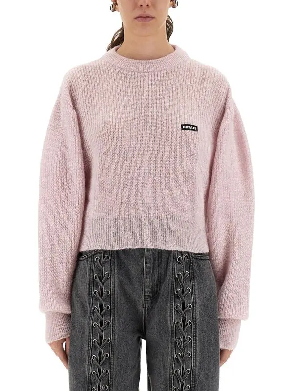 ROTATE BY BIRGER CHRISTENSEN Wool Puff Sweater - Powder