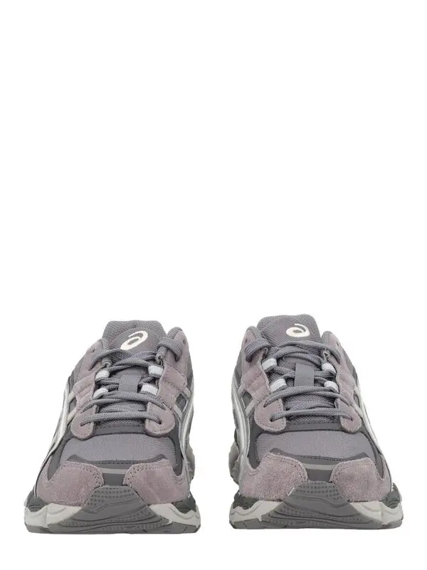 Asics Lace-up Mesh And Suede Low Top Athletic Sneakers - Grey