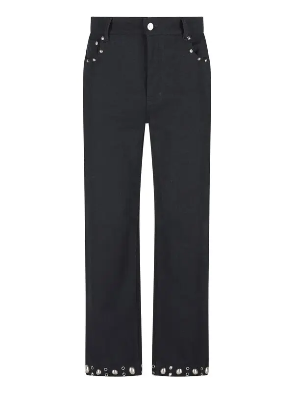 Valentino Garavani Embellished Straight Leg Trousers - Nero