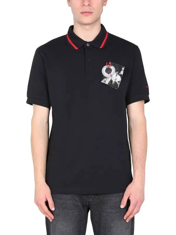 Fred Perry X Raf Simons Regular Fit Polo - Black