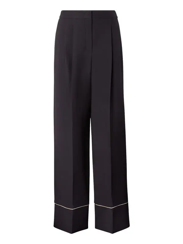 Fendi Wool And Silk Tailored Trousers - Black