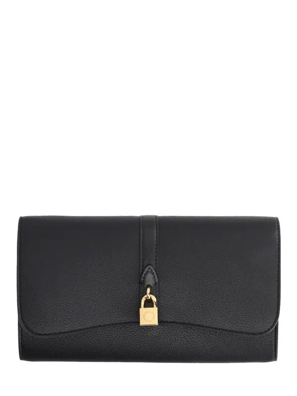 Stella McCartney Padlock Envelope Clutch Bag - Black