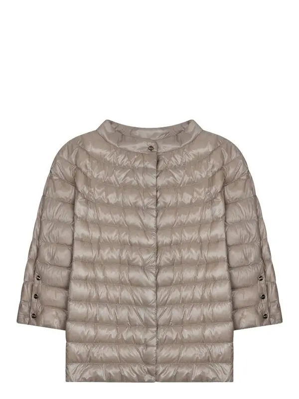 Herno Margherita Quilted Short Sleeve Jacket - Beige