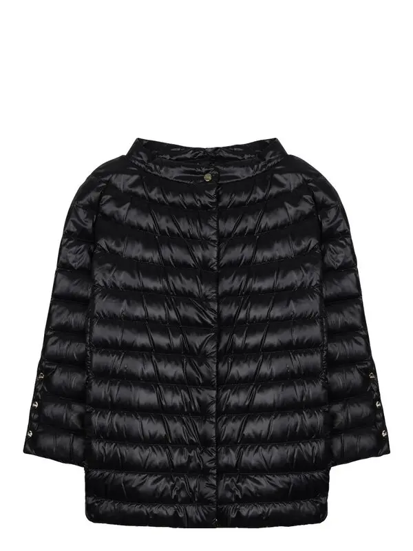 Herno Quilted Stand Collar Jacket - Black