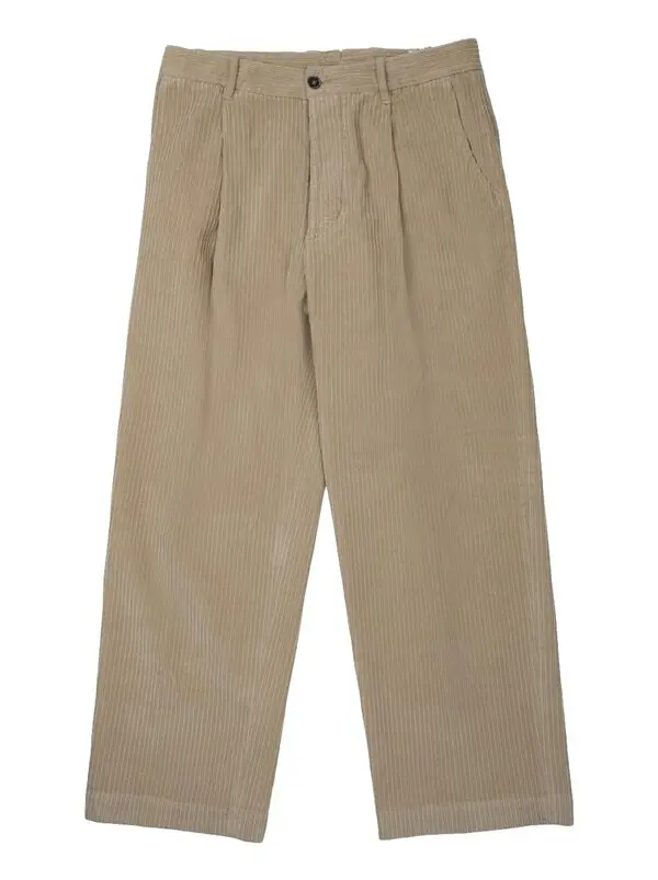 NINE:INTHE:MORNING Corduroy Pleated Trousers - Beige