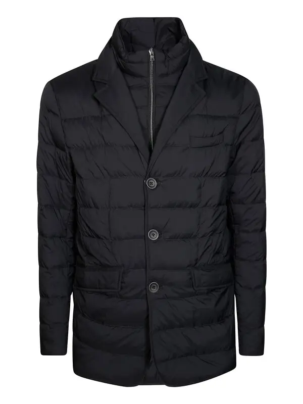 Herno Down Mini Jacket With Classic Collar - Nero