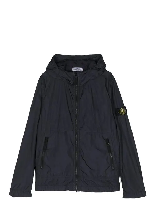 Stone Island Hooded Zip-up Jacket - Blue