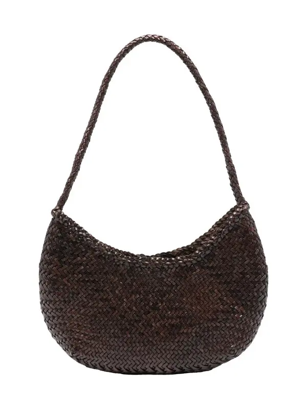 Dragon Diffusion Mini Woven Leather Shoulder Bag - Brown
