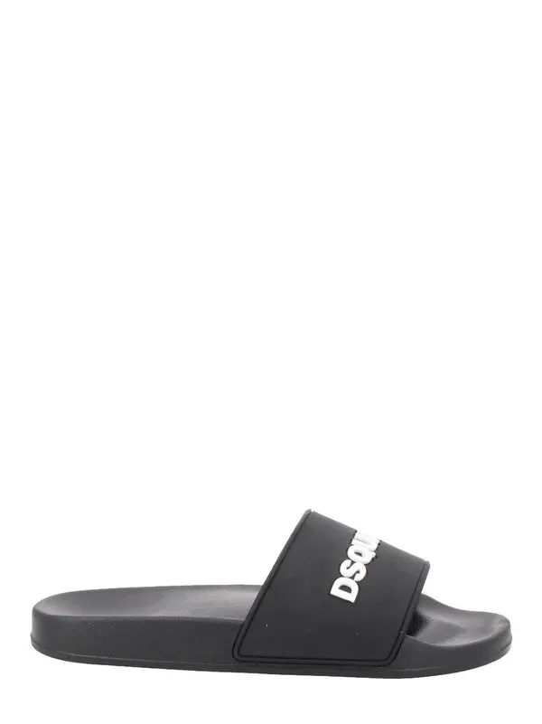 Dsquared2 Rubber Slide Sandals - Black