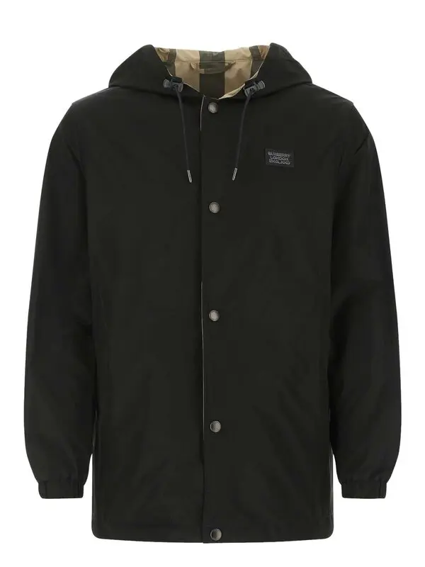 Burberry Reversible Check Hooded Jacket - Black